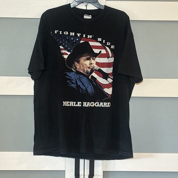 Delta | Shirts | Vintage Merle Haggard Fightin Side Usa Flag Tshirt 20 ...